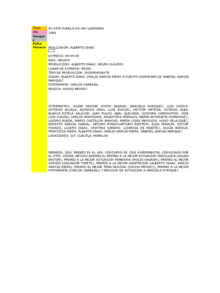 En Este Pueblo No Hay Ladrones | PDF