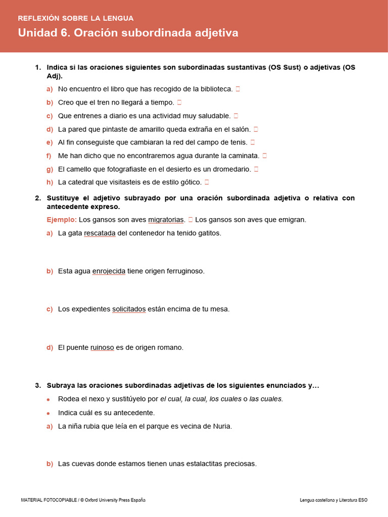 Repaso de Sintaxis Del Tema 6 | PDF | Gramática | Sintaxis