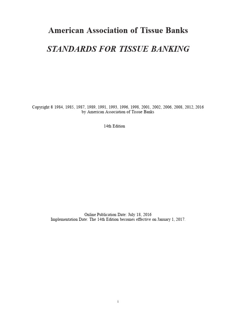 AATB+Standards+for+Tissue+Banking+ 14th+edition + + Posted+8!3!16 | PDF ...