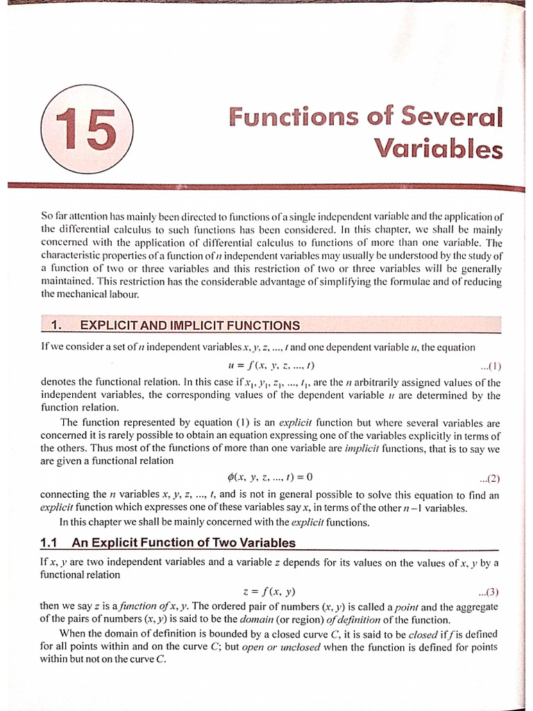 Multivariate Calculus | PDF