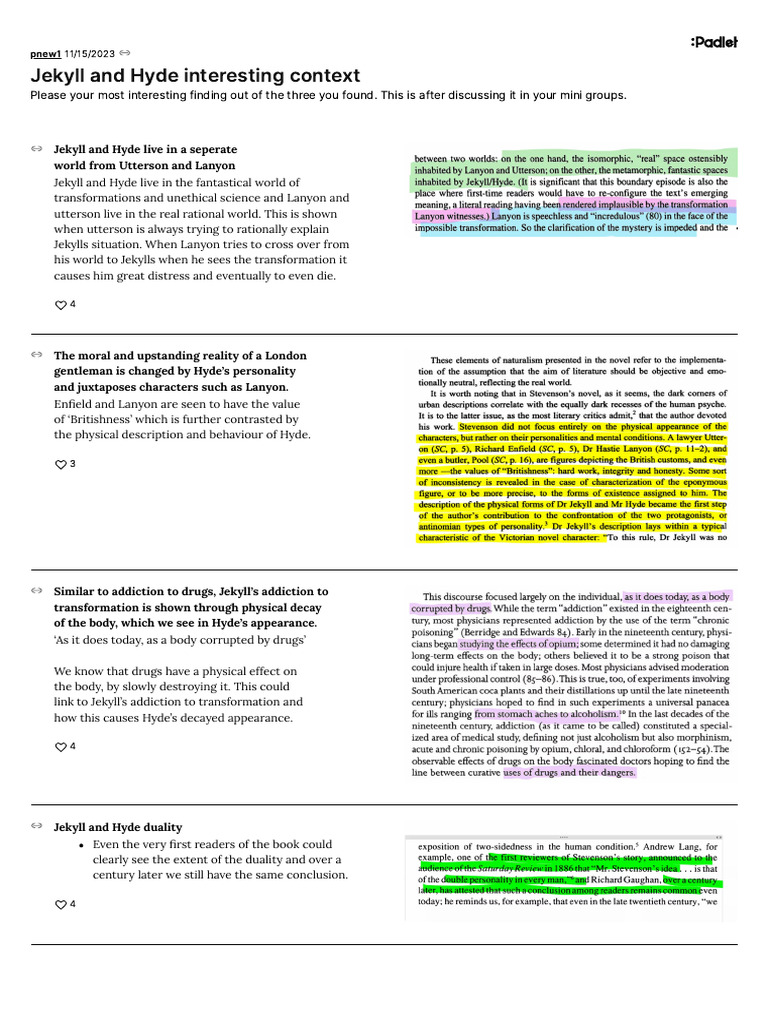Jekyll and Hyde interesting context | PDF | Strange Case Of Dr Jekyll And Mr Hyde | Behavioural ...