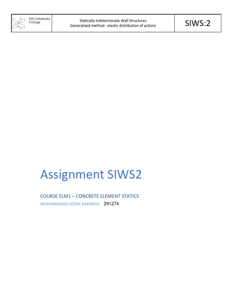 SIWS2 | PDF | Civil Engineering | Physical Sciences
