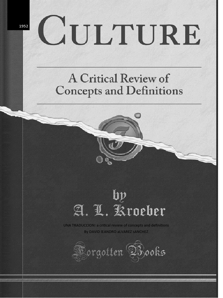 Traducion de A Critical Review of Concepts and Definitions de Alfred ...