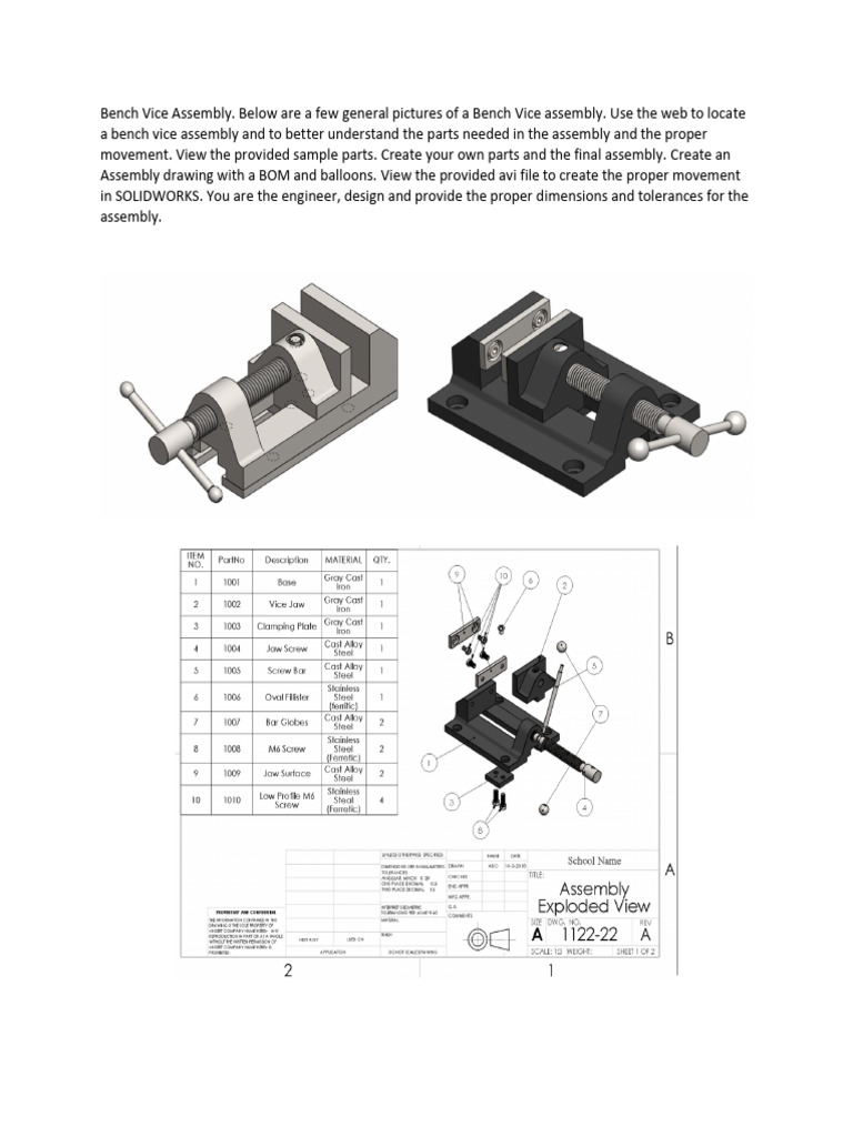 Bench Vice Assembly | PDF | Art | Computers