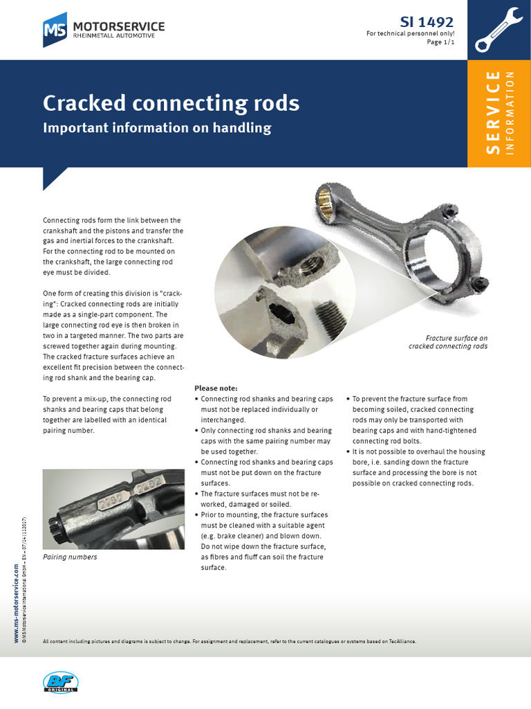 Cracked Connecting Rods | PDF | Fracture | Engines