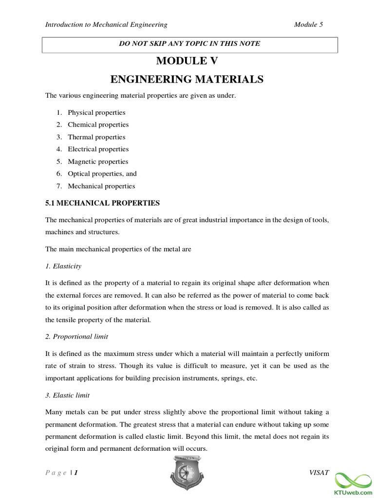 IME Module 5-1 | PDF | Deformation (Engineering) | Young's Modulus
