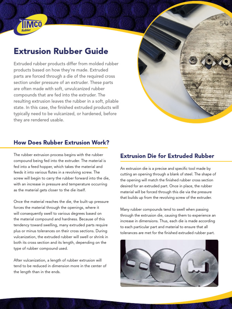 Rubber Extrusion Guide | PDF | Extrusion | Natural Rubber