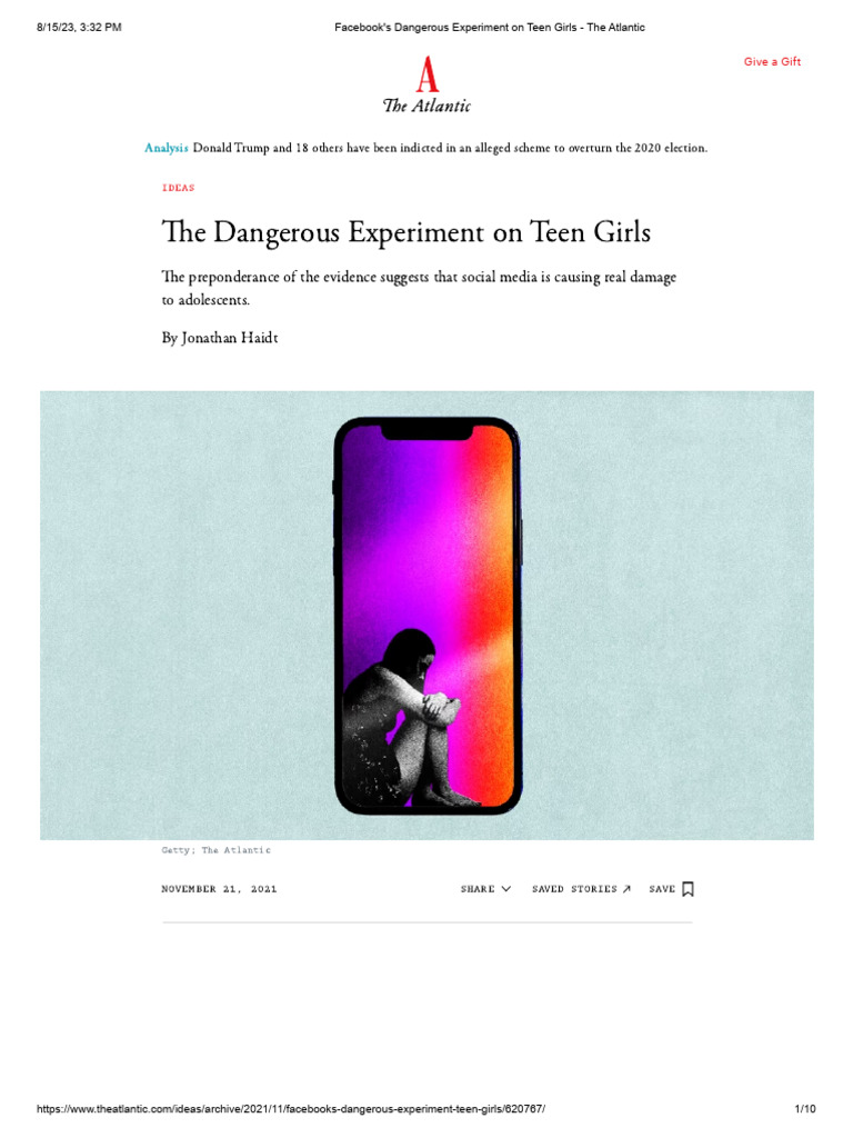 Facebook's Harmful Impact on Teen Girls | PDF | Social Media | Popular ...