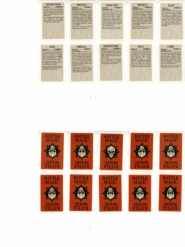 5th Ed. Spells Battle Magic | PDF