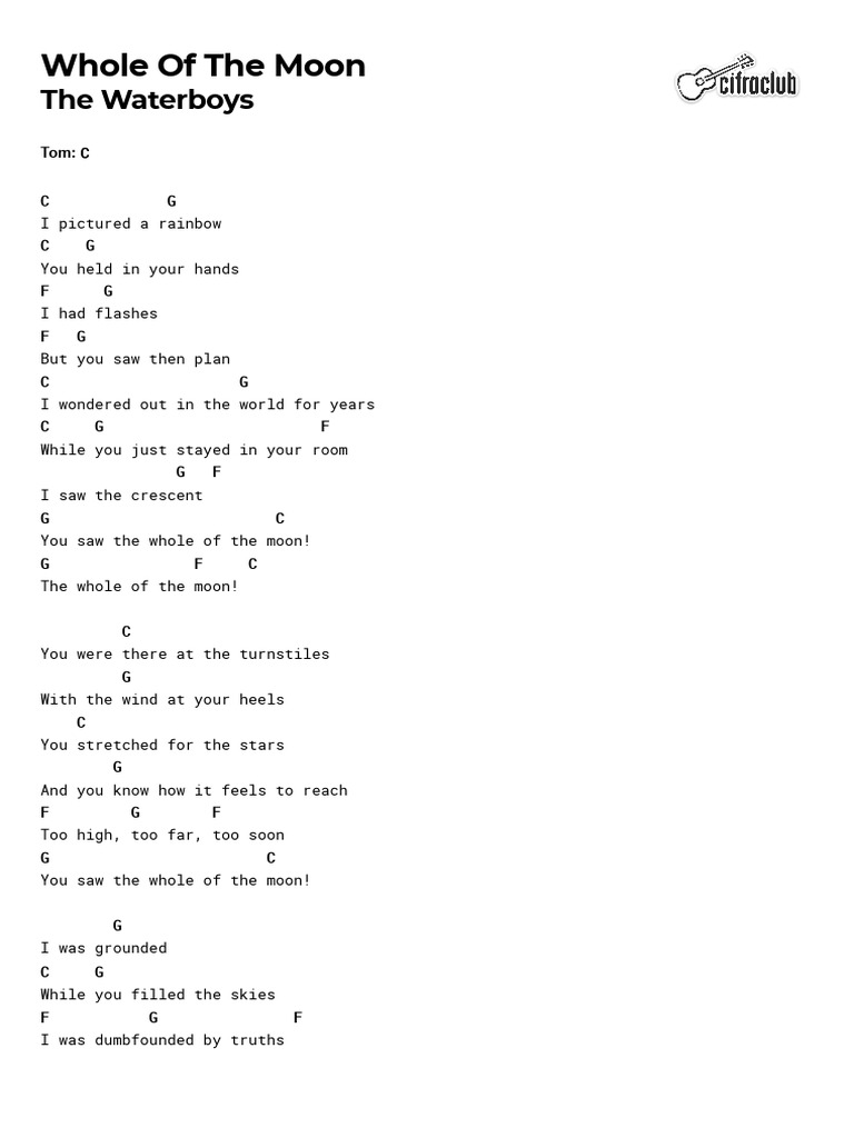Fascinating The Whole Of Moon Lyrics Gallery