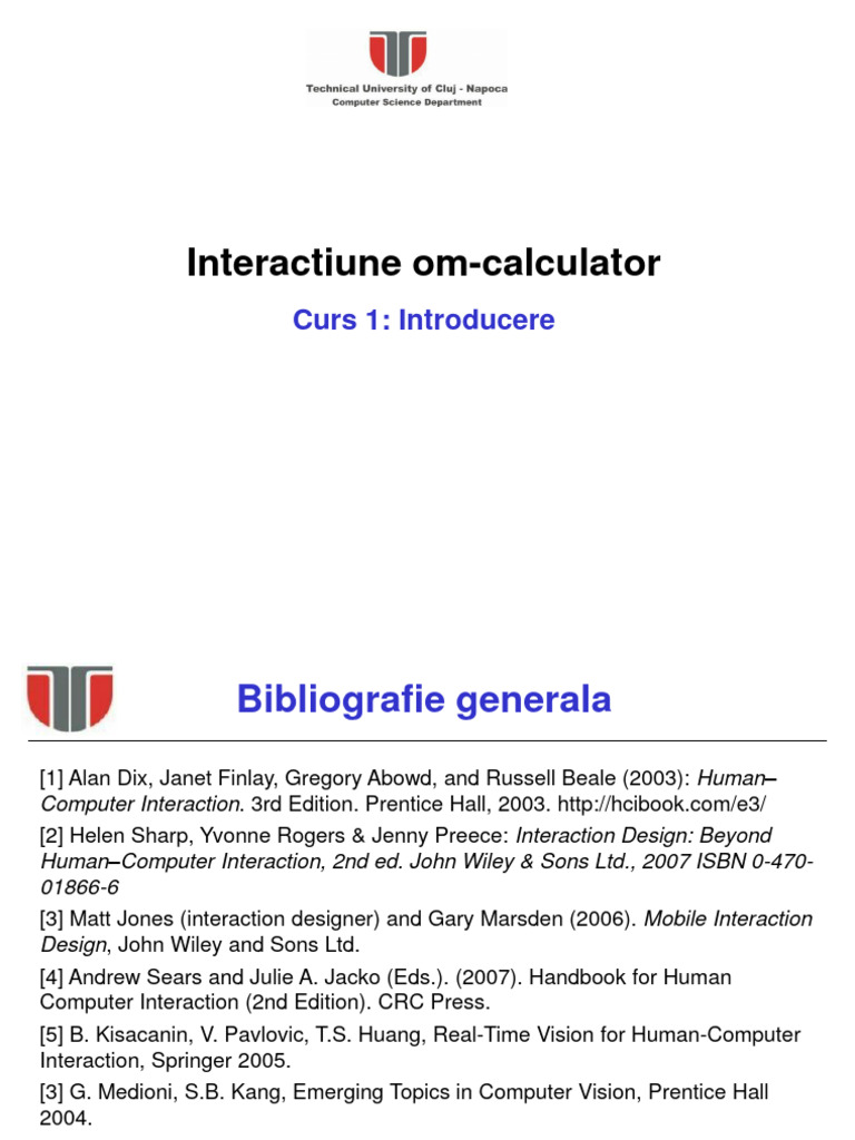 Interactiune Om-Calculator: Curs 1: Introducere | PDF | Computer ...
