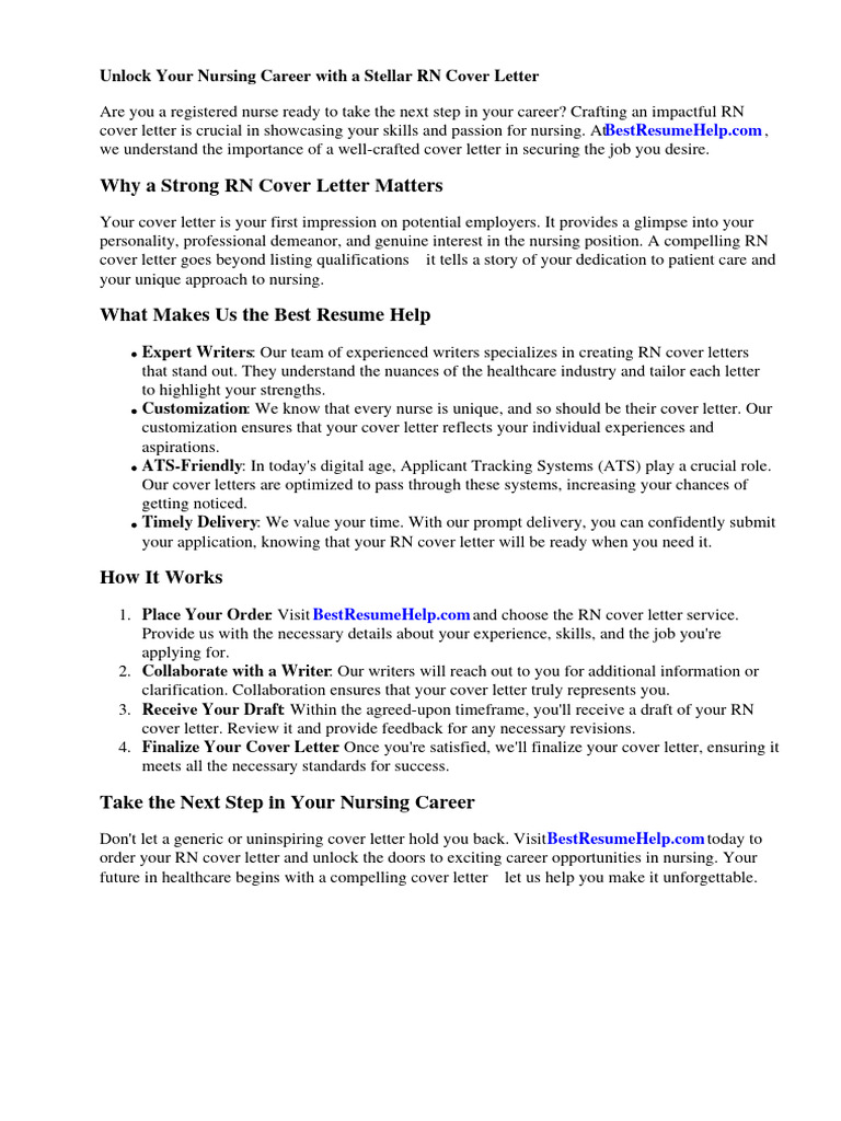 RN Cover Letter Sample | Download Free PDF | Nursing | Http Cookie