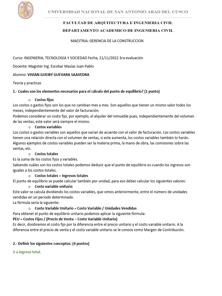 Reso. Exa 3 Maestria | PDF | Costo | Precios