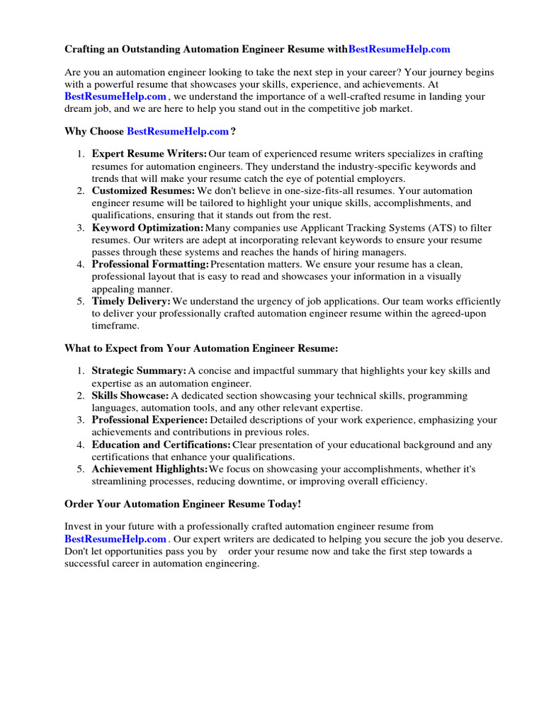 Automation Engineer Resume | PDF | Résumé | Selenium (Software)