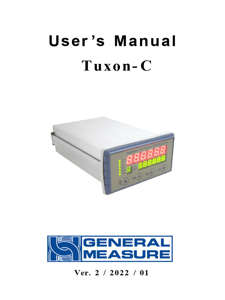 Manual Tuxon C Uo3r | PDF | Parameter (Computer Programming) | Calibration Manual Tuxon C Uo3r | PDF | Parameter (Computer Programming) | Calibration