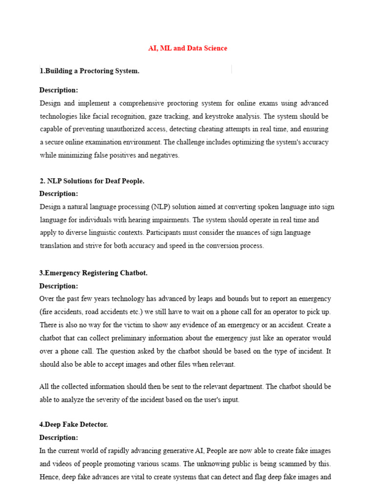 CBIT SUDHEE 2024 Hackathon Problem Statements Final | PDF | Internet Of Things | Computer Security