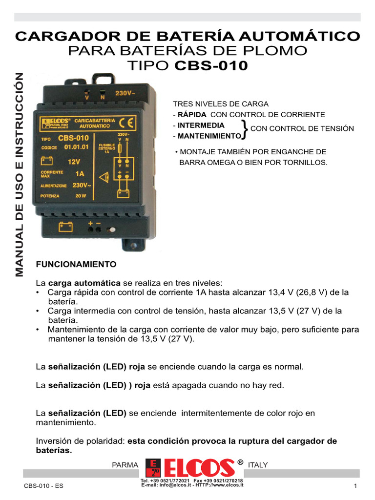 Cargador de Bat. Electronico Elcos | PDF | Diodo emisor de luz ...