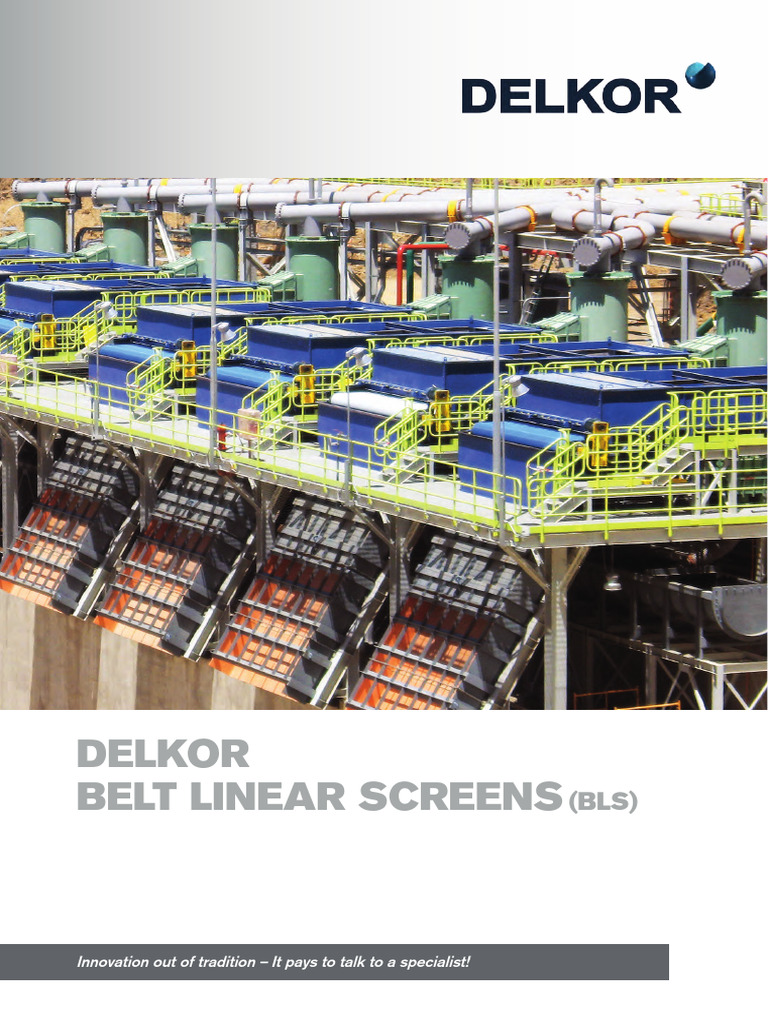DELKOR Belt Linear Screens | PDF | Sustainability | Belt (Mechanical)