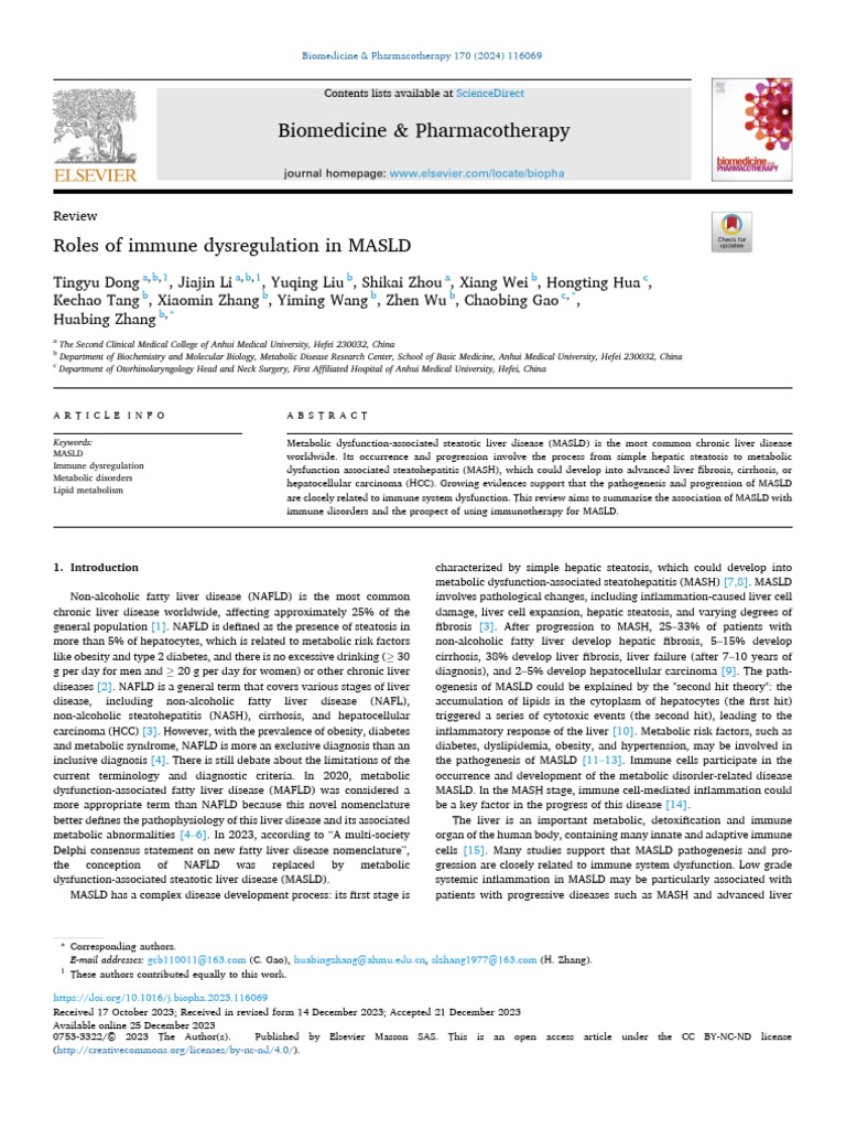 MASLD | PDF | Macrophage | Inflammation