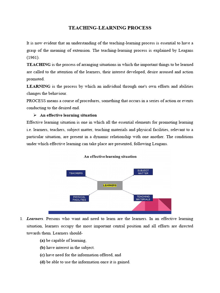 Learning Situation Theories of Learning Learning Experience | PDF | Classical Conditioning ...