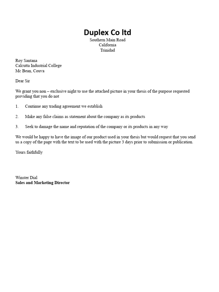 Letter With Enumeration | PDF