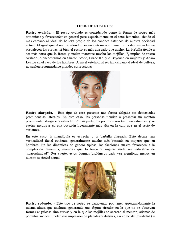 Tipos de Rostros 2º | PDF