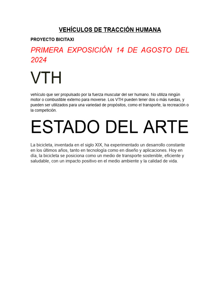 Proyecto VTH | PDF | Transporte | Transporte público