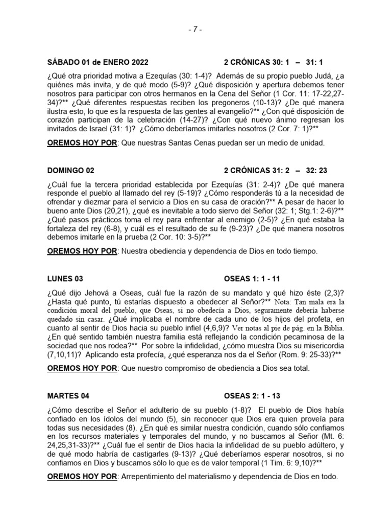 Devocionales Enero - Febrero 2022 | PDF | Jesús | Pecado
