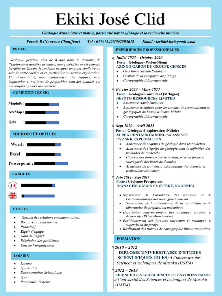 CV Version Finale | PDF | Géologie
