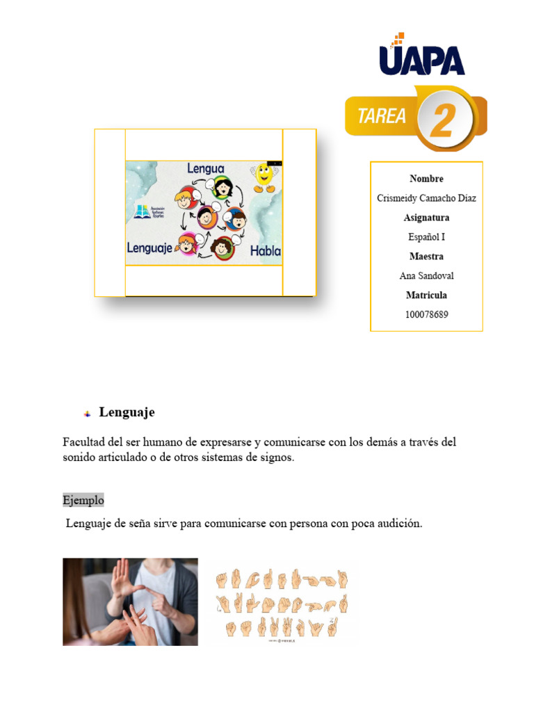 tarea II | PDF | Comunicación | Lingüística