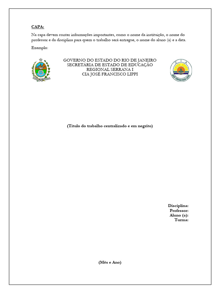 Modelo trabalho CIA | PDF