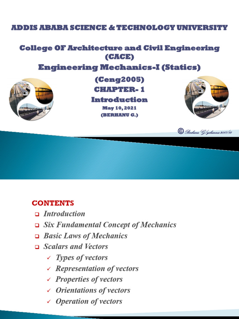 ch-1 Introduction To Engineering Mechanics1 | PDF | Euclidean Vector | Force