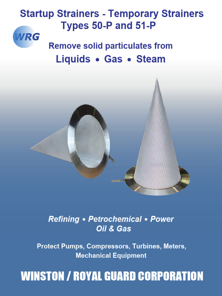 Type 50 and 51 Temporary Strainer Brochure | PDF | Wire | Pipe (Fluid ...