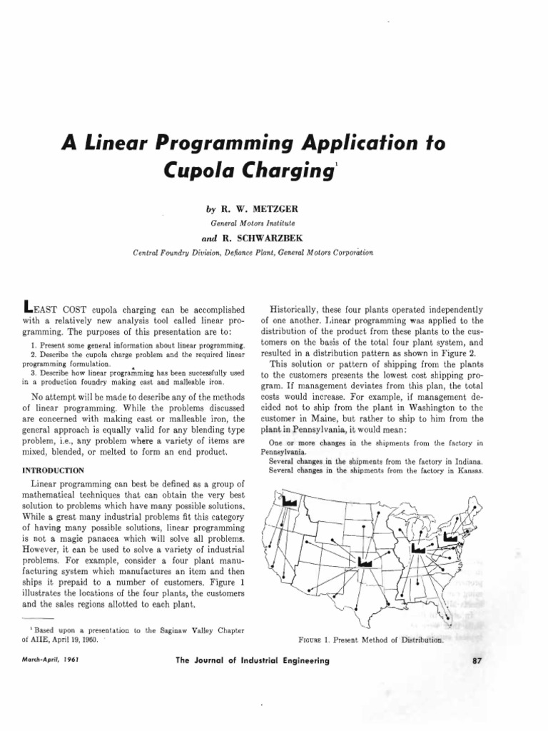 Linear Programming for Cupola Charging | PDF | Linear Programming | Steel