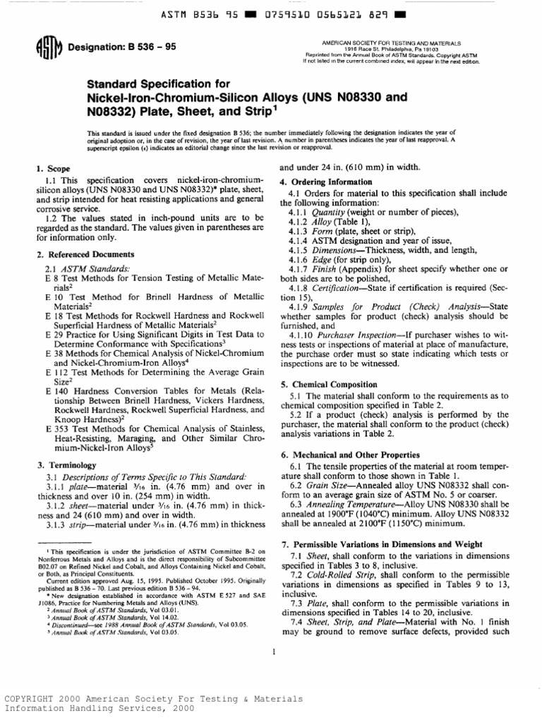 Astm B536 | PDF