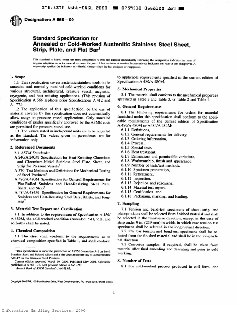 Astm A666 | PDF