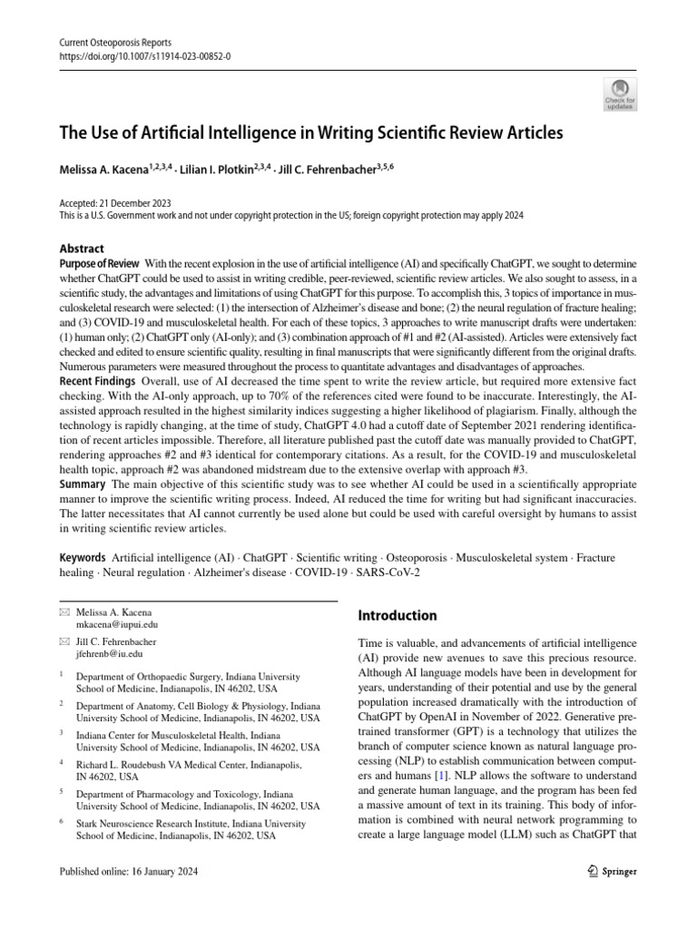 ChatGPT in Scientific Writing | PDF | Artificial Intelligence ...