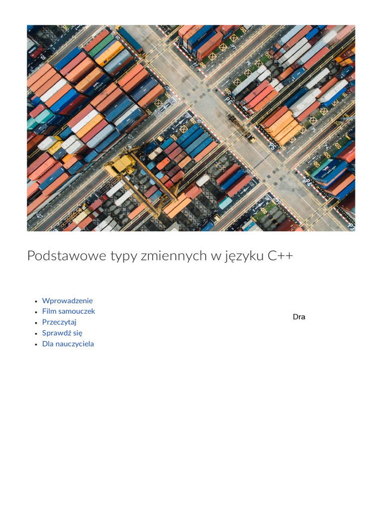 Podstawowe Typy Zmiennych W Języku C++: Wprowadzenie Film Samouczek ...