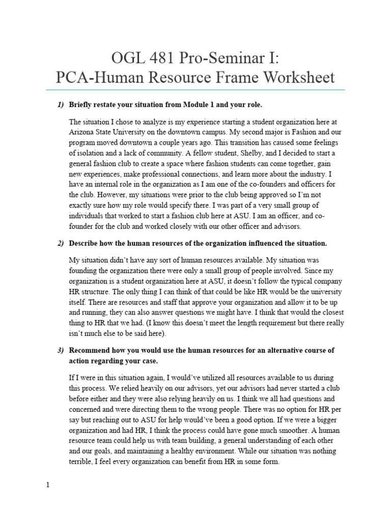 Pca - HR | PDF | Psychological Concepts | Behavior Modification