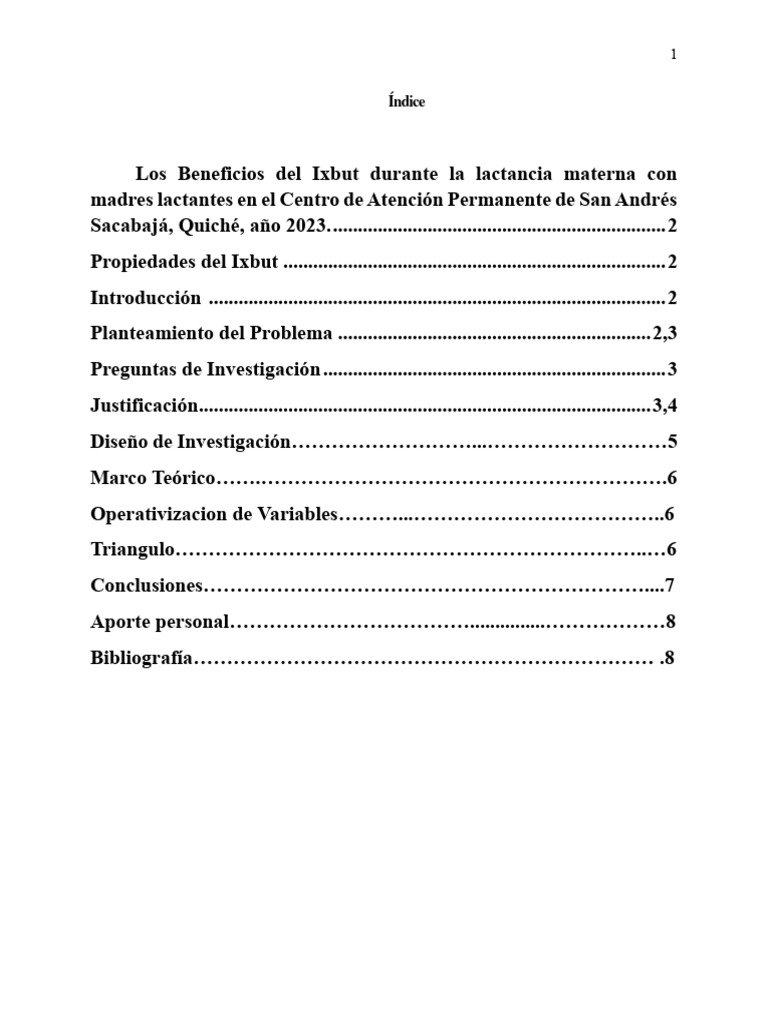 Beneficios del Ixbut en Lactancia 2023 | PDF | Amamantamiento | La ...