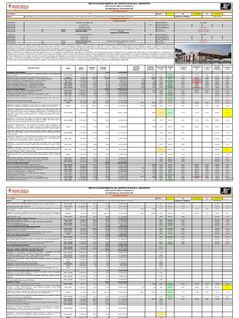 Mes 5 Ejecutivo Consorcio Piscina Rmps | Descargar gratis PDF | edificio | Materiales