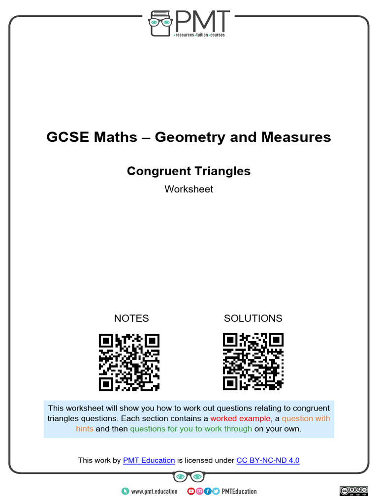 e. Congruent Triangles | PDF | Triangle | Euclidean Geometry