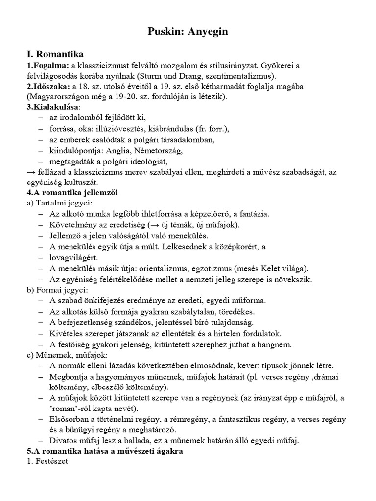 Puskin Anyegin 1 | PDF