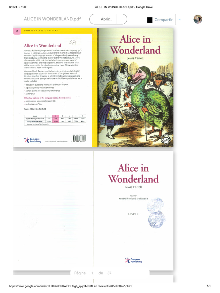 ALICE IN WONDERLAND - PDF - Google Drive | PDF