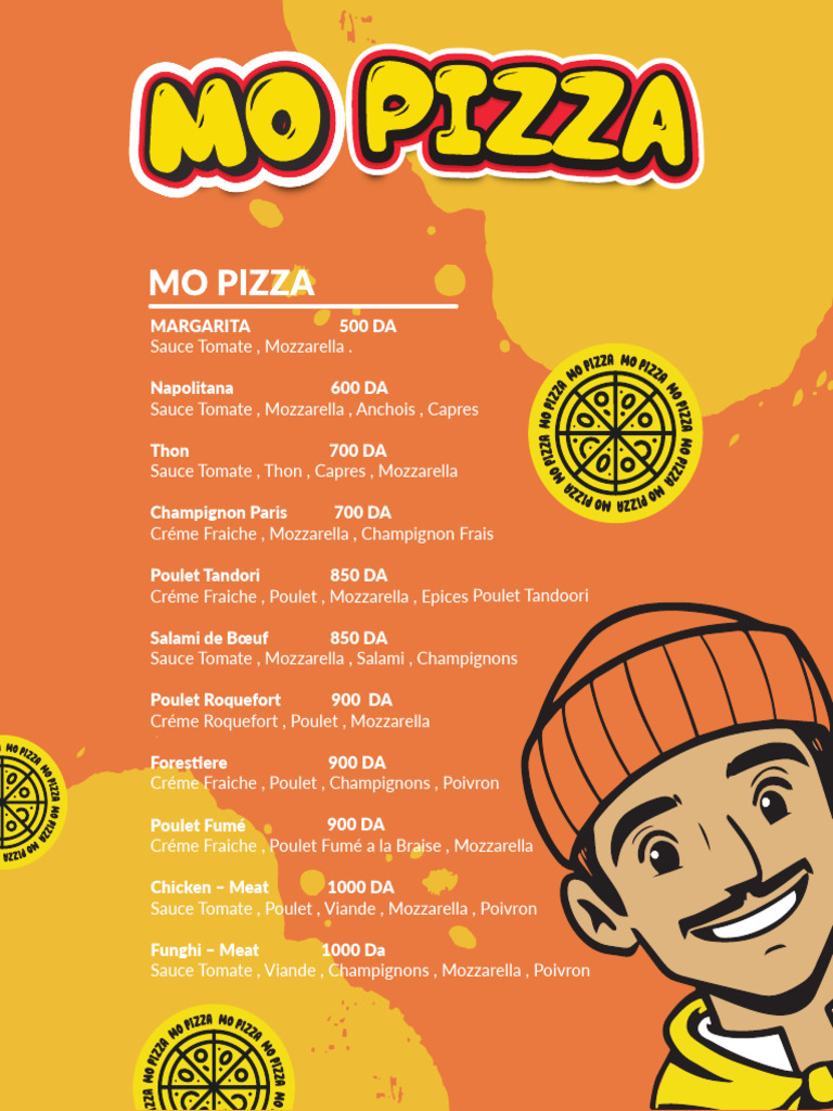 Mo Pizza Seafood and Specialty Menu | PDF