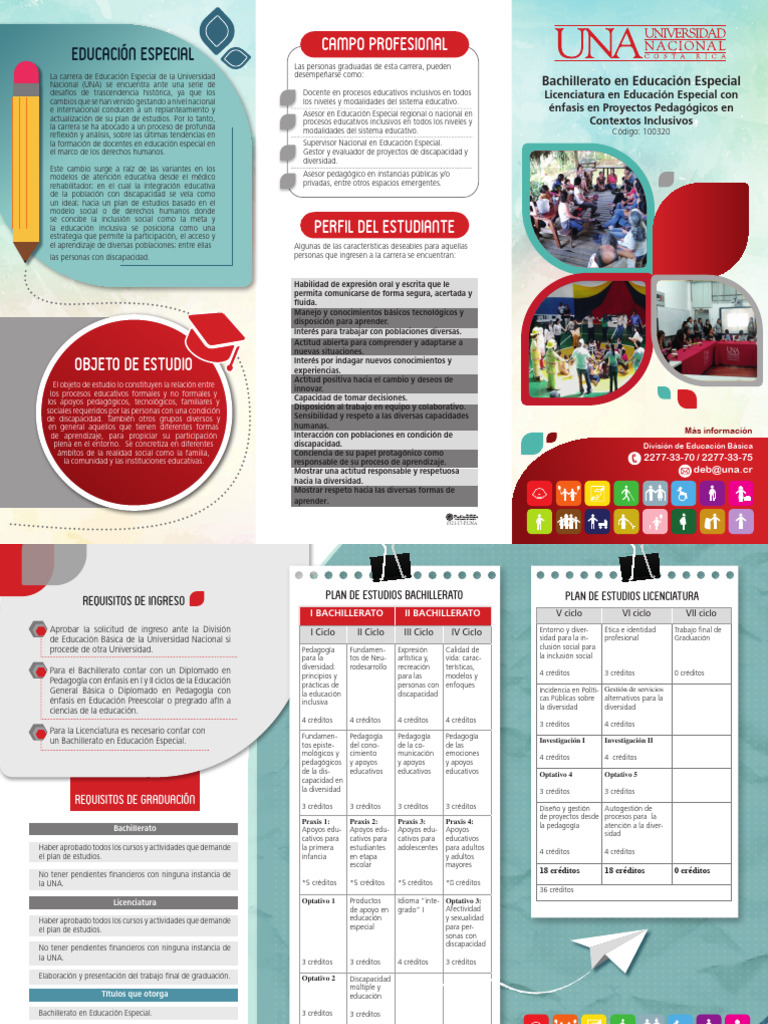 Pedagoga Con Nfasis en Educacin Especial | PDF | Plan de estudios | Educación especial