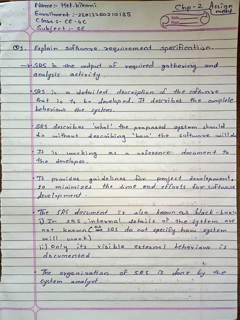 SE Chp2 Assignment | PDF