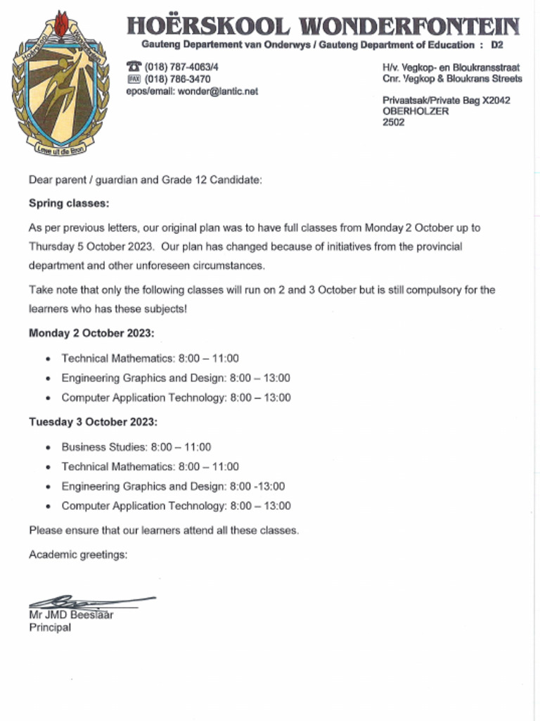 Grade 12 Spring Classes | PDF
