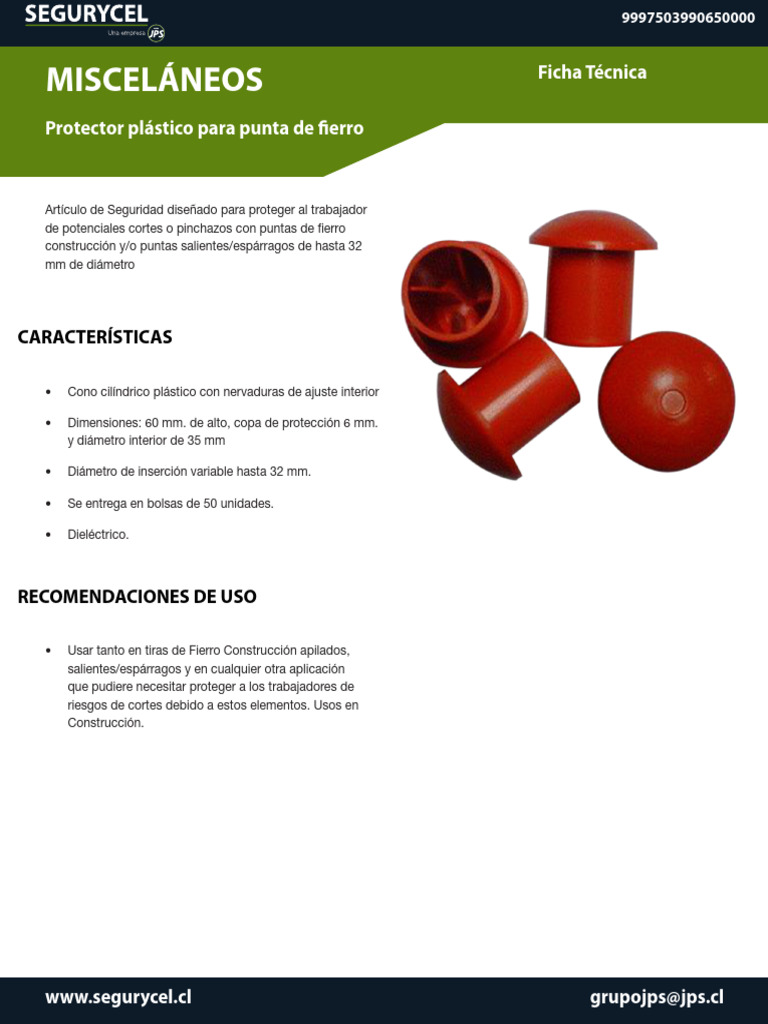 Protector Plástico para Punta de Fierro | PDF | Arte | Tecnología
