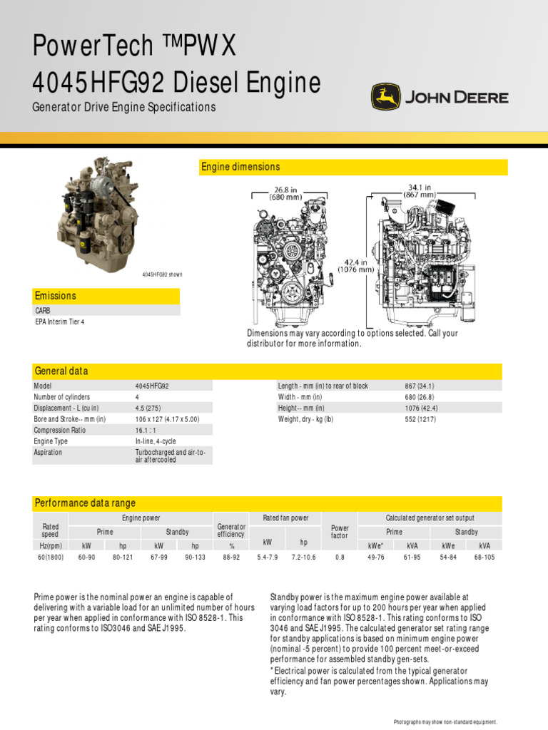 4045HFG92 A | PDF | Engines | Exhaust Gas